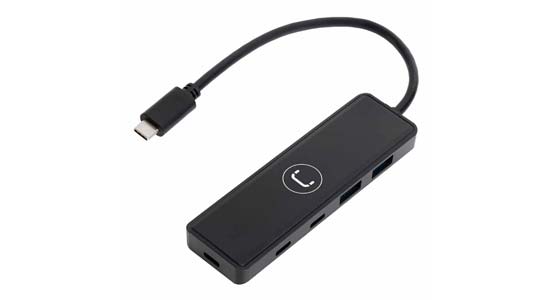 Hub Unno Tekno 4 Puertos HB1012BK USB-C 3.0 Negro | MyTec